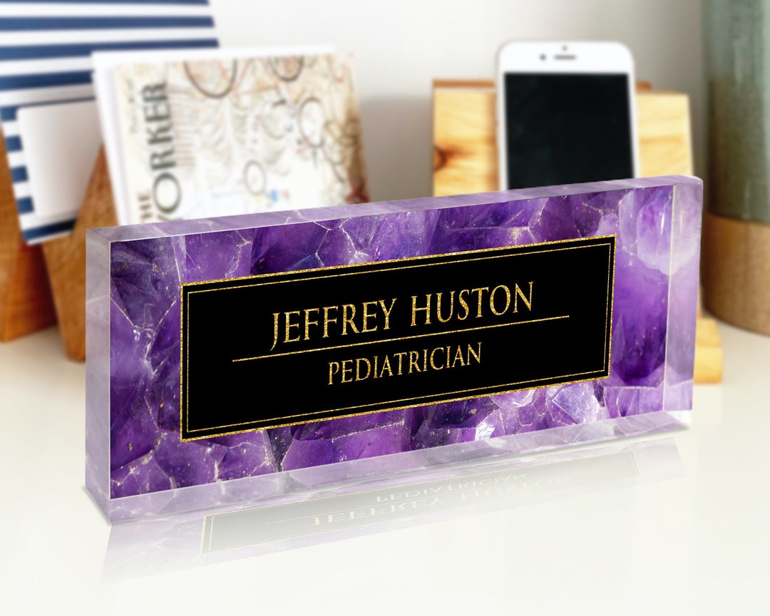 Personalized Desk Name Plate Office Desk Decor Custom Name - Etsy