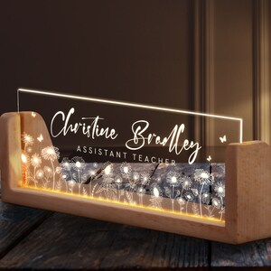Desk Name Sign, Lighted Name Plate for Desk, Personalized Gifts for ...