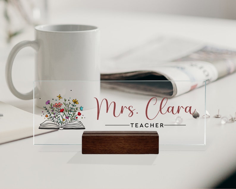 Teacher Appreciation Gift Custom Teacher Sign Teacher Desk - Etsy