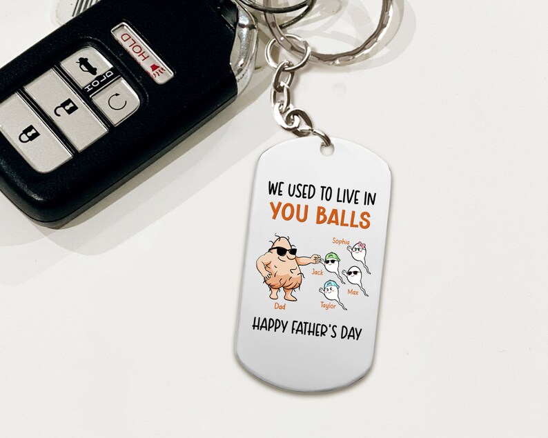 We Used to Live in Your Balls Keyring Custom Keychain for - Etsy