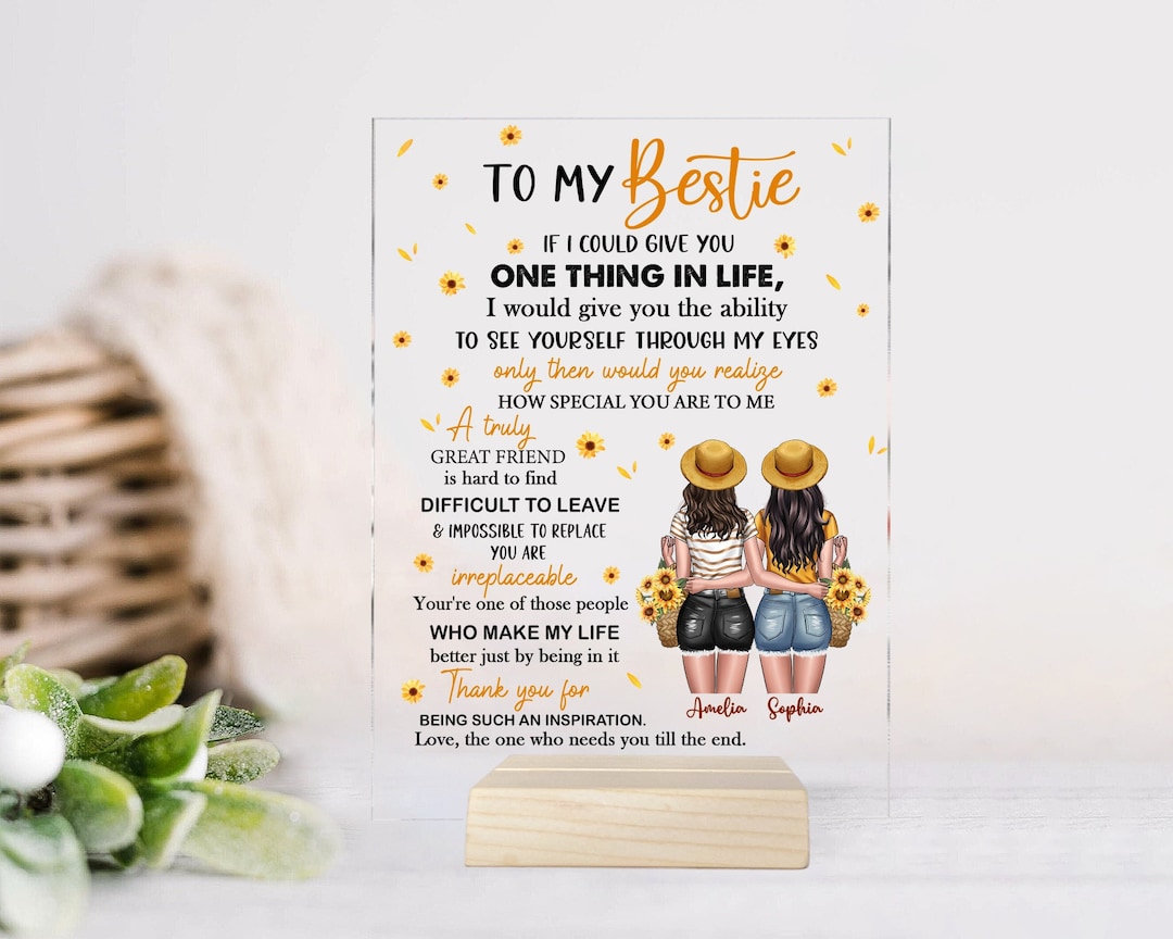 Personalized Best Friend Gift to My Besties Plaque - Etsy