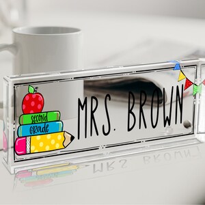 Custom Teacher Gifts, Teacher Desk Name Plate, Teacher Appreciation ...