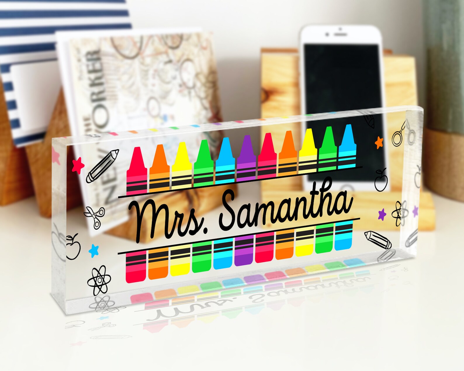 Custom Teacher Sign, Teacher Desk Sign, Teacher Name Plate for Desk ...