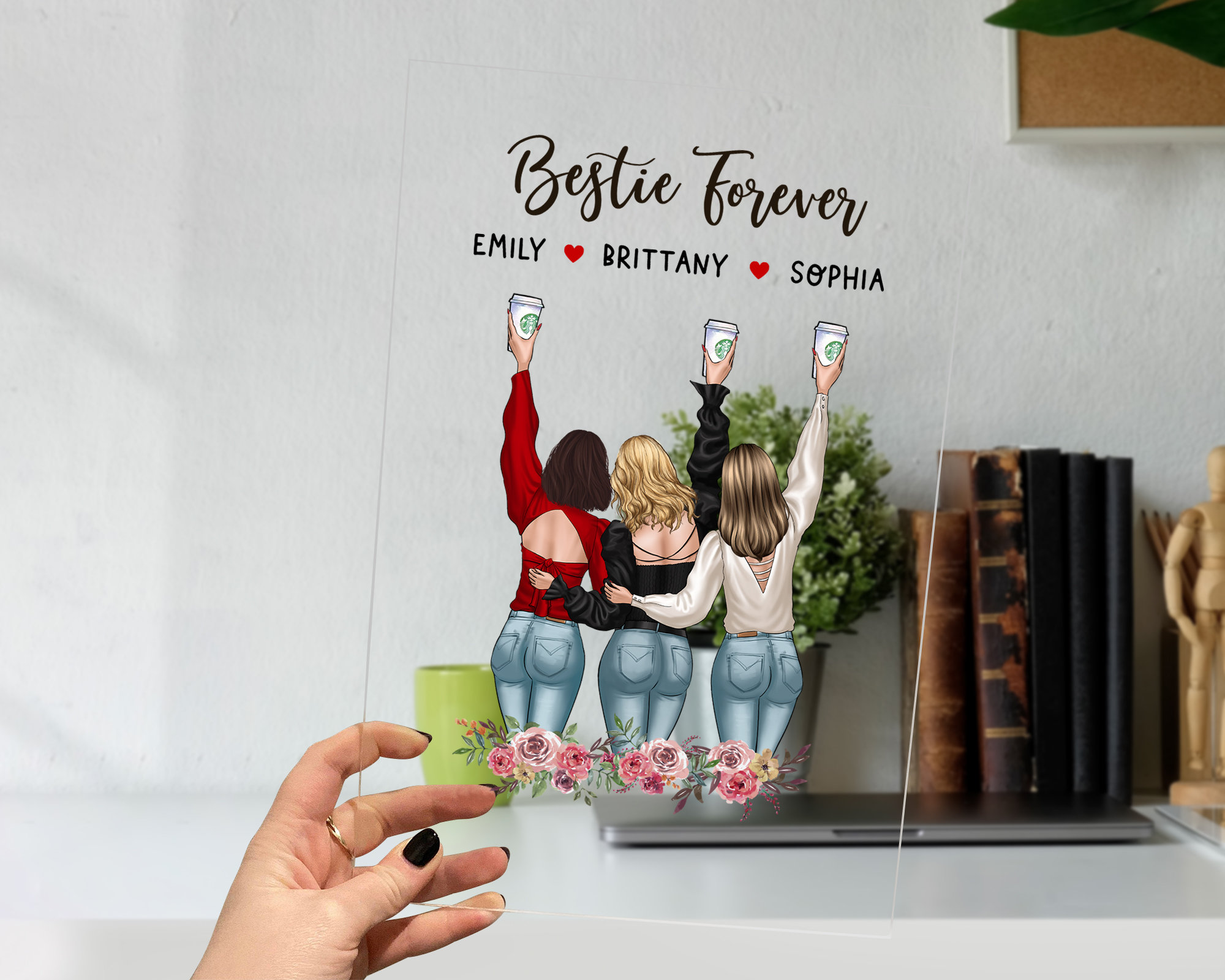 Personalized Best Friend Acrylic Plaque, Custom Bestie Gifts, BFF Best ...