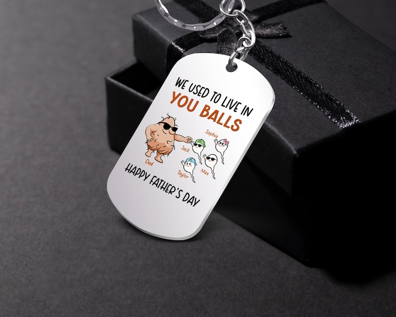 We Used to Live in Your Balls Keyring Custom Keychain for - Etsy