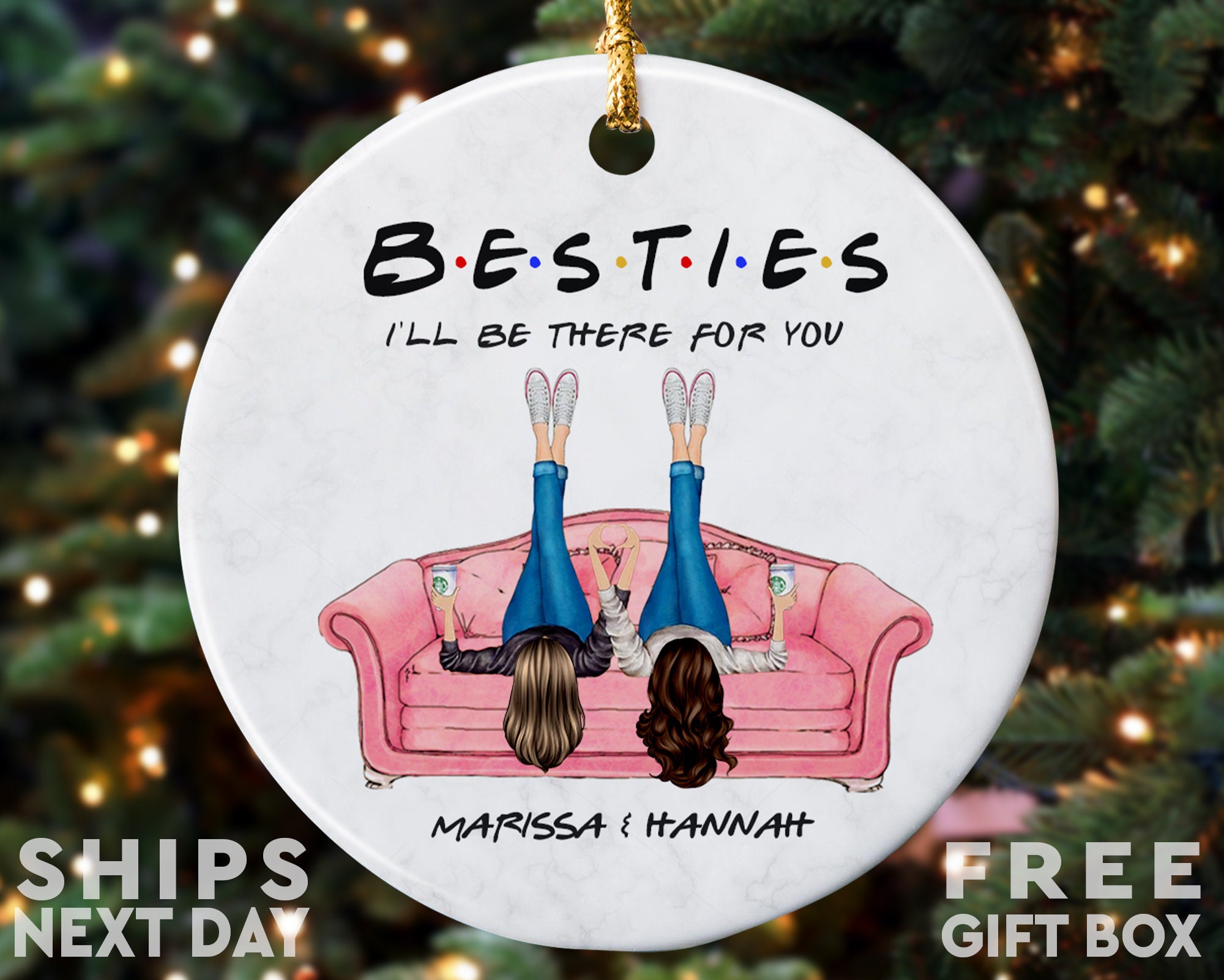 Personalized Besties Ornament Custom Best Friends Gifts Best - Etsy