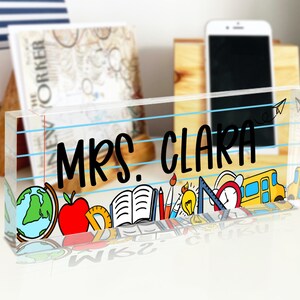 Custom Teacher Desk Name, Teacher Gifts, Personalized Gift for Teacher ...