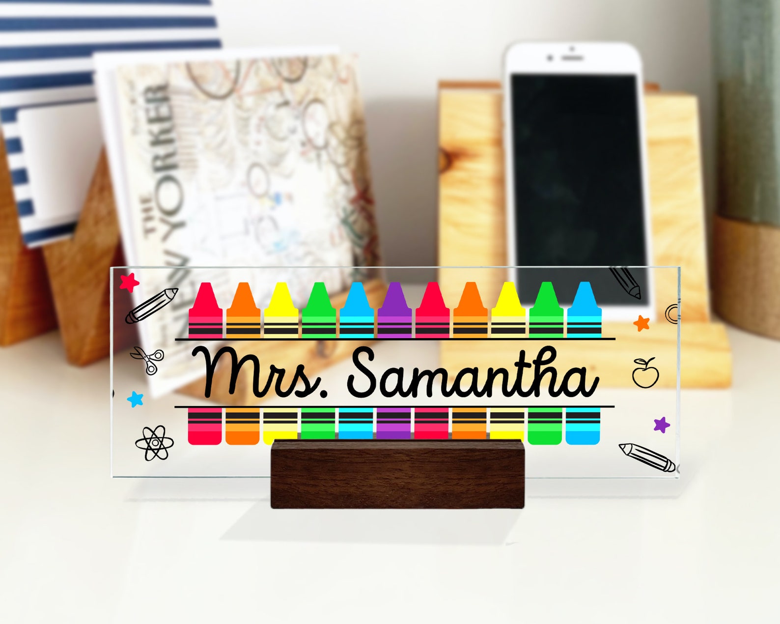 Custom Teacher Sign, Teacher Desk Sign, Teacher Name Plate for Desk ...