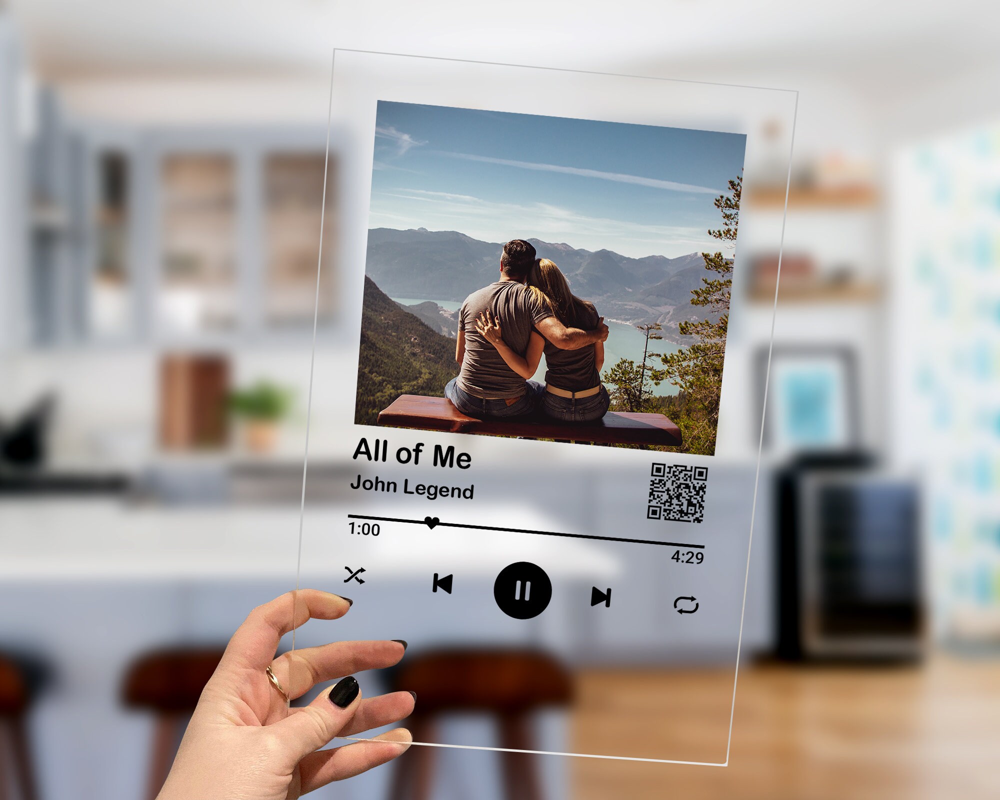 Personalized Music Acrylic Plaque Couple Acrylic Plaque QR - Etsy