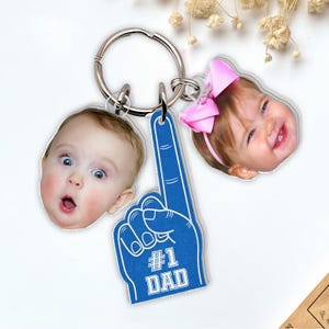 Personalized Father's Day Keychain, Father's Day Gift, #1 Dad Keychain ...