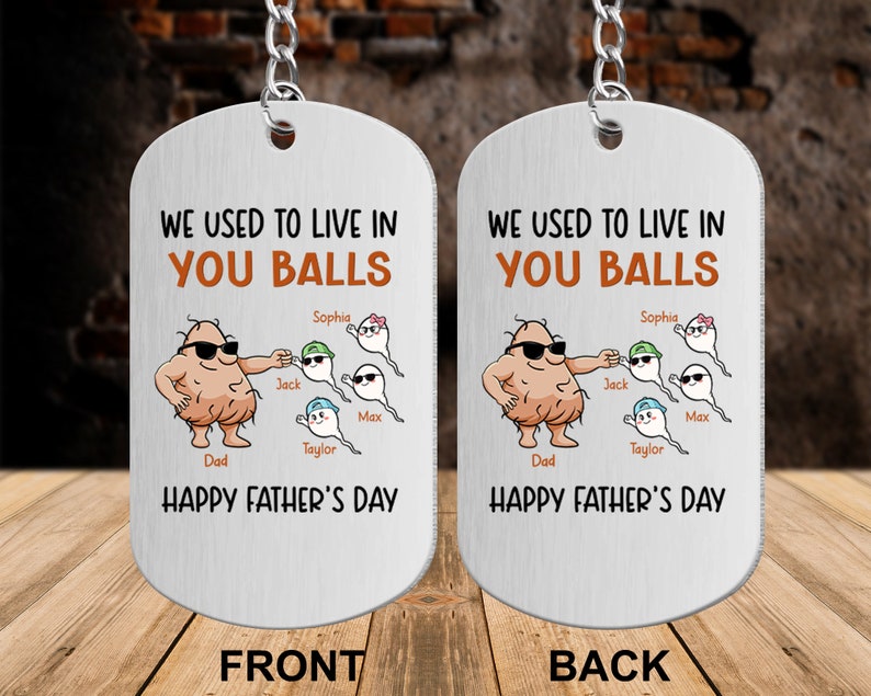 We Used to Live in Your Balls Keyring Custom Keychain for - Etsy