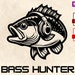 Bass Hunter - SVG PNG PDF Vector | Digital File | Transparent ...