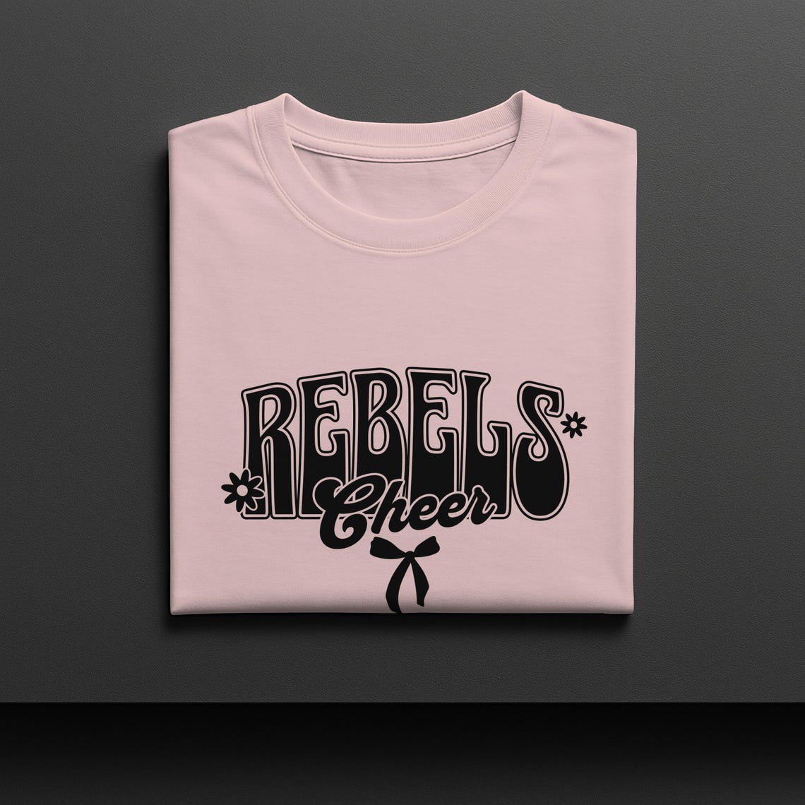 Rebels Cheer Logo SVG for Shirts | Svg Png Eps Pdf | Retro Flower & Bow ...