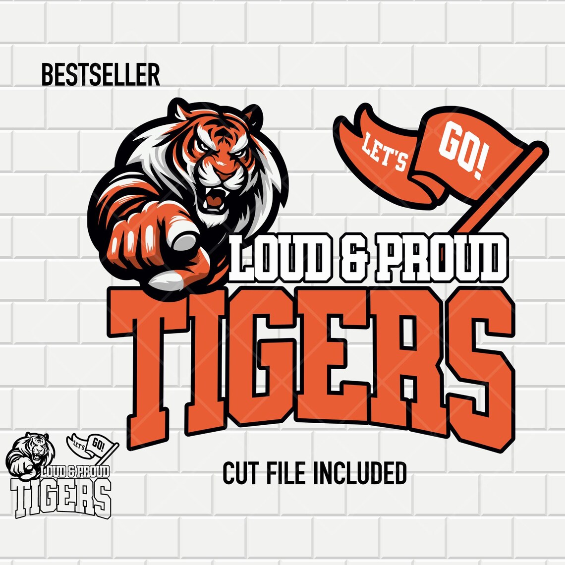 Tigers Mascot SVG: Loud & Proud Sports Logo (digital File) - Etsy