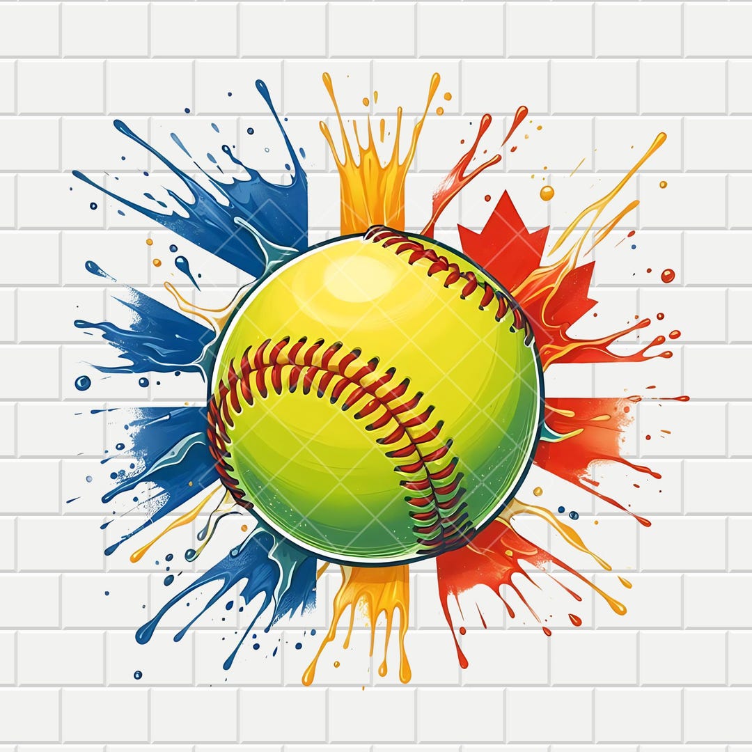 Newfoundland Softball Splatter | Canada | Splash Design| Digital Design ...