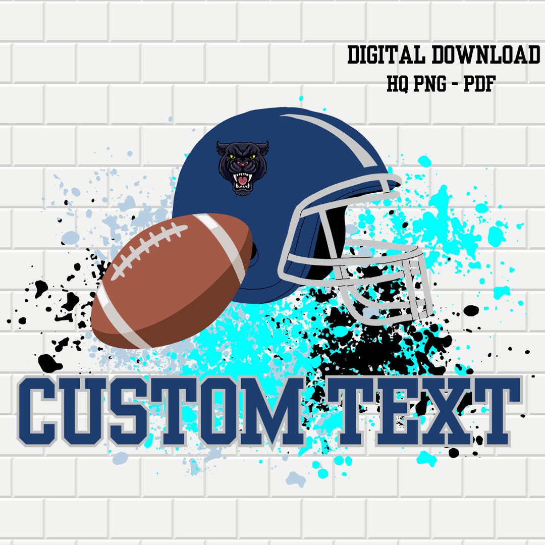 Custom Football Logo Powderpuff Team Mascot Personalized Football Logo ...