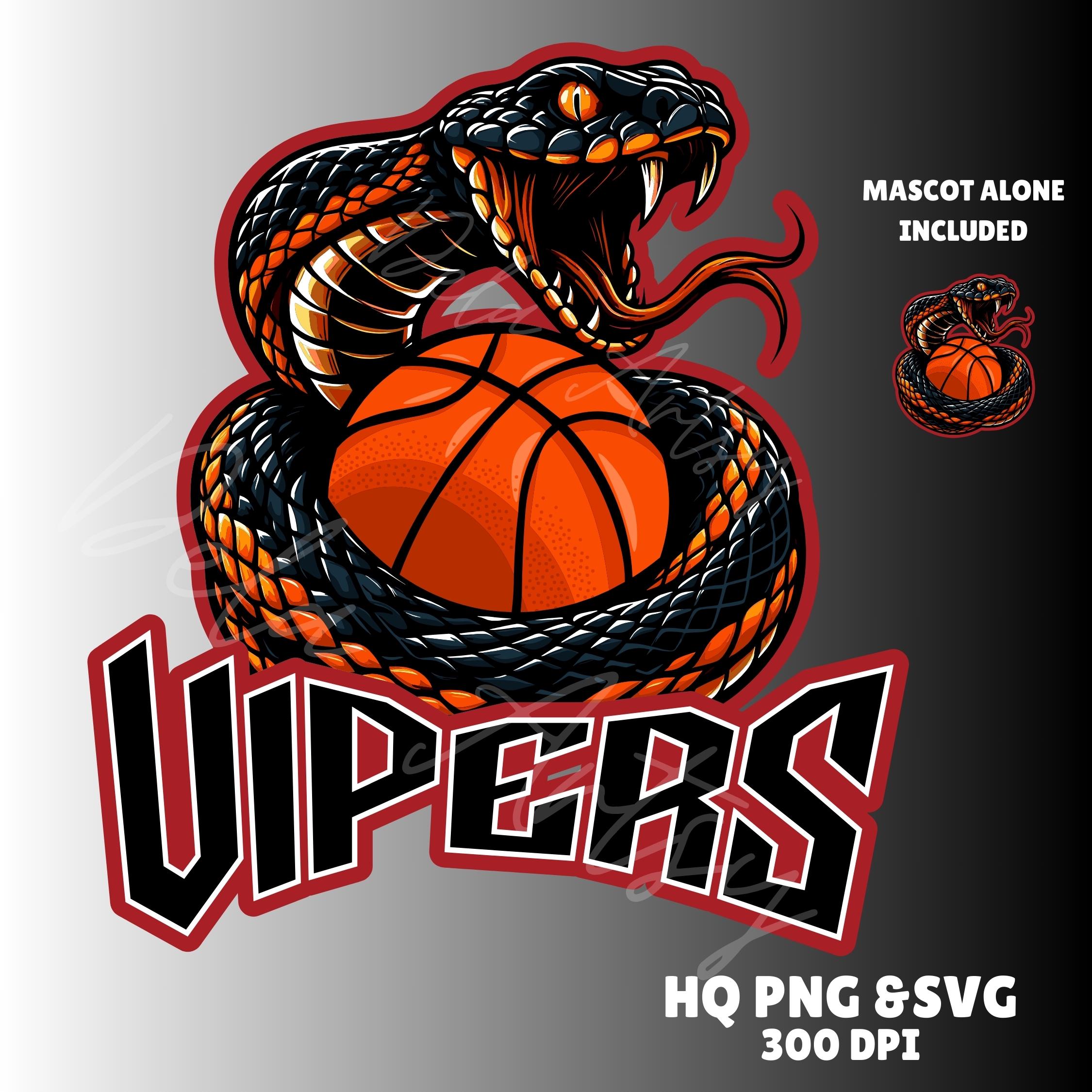 Snake Basketball Logo Rio Grande Valley Vipers Logo Primary Dark