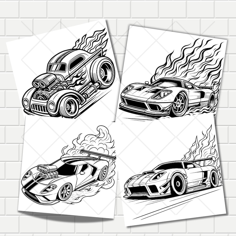 Cartoon Hot Rod Download - Etsy