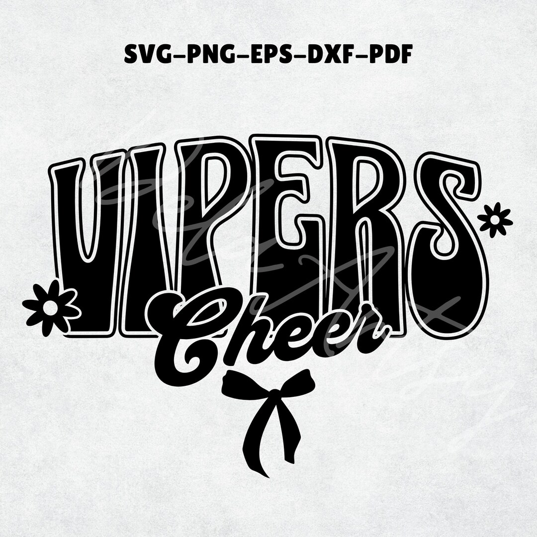 Vipers Cheer Logo Svg Png Eps Dxf Pdf | Retro Cheerleading Spirit ...