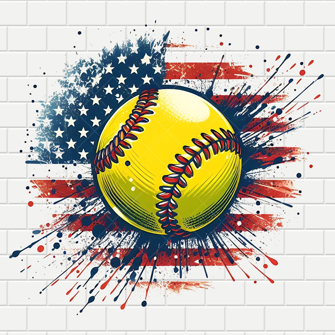 USA Softball Splatter | Softball | Splash Design| Digital Design PNG ...