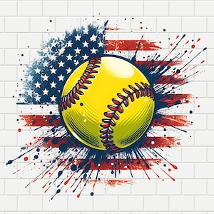 USA Softball Splatter | Softball | Splash Design| Digital Design PNG ...