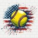 USA Softball Splatter Softball Splash Design Digital Design PNG PDF ...
