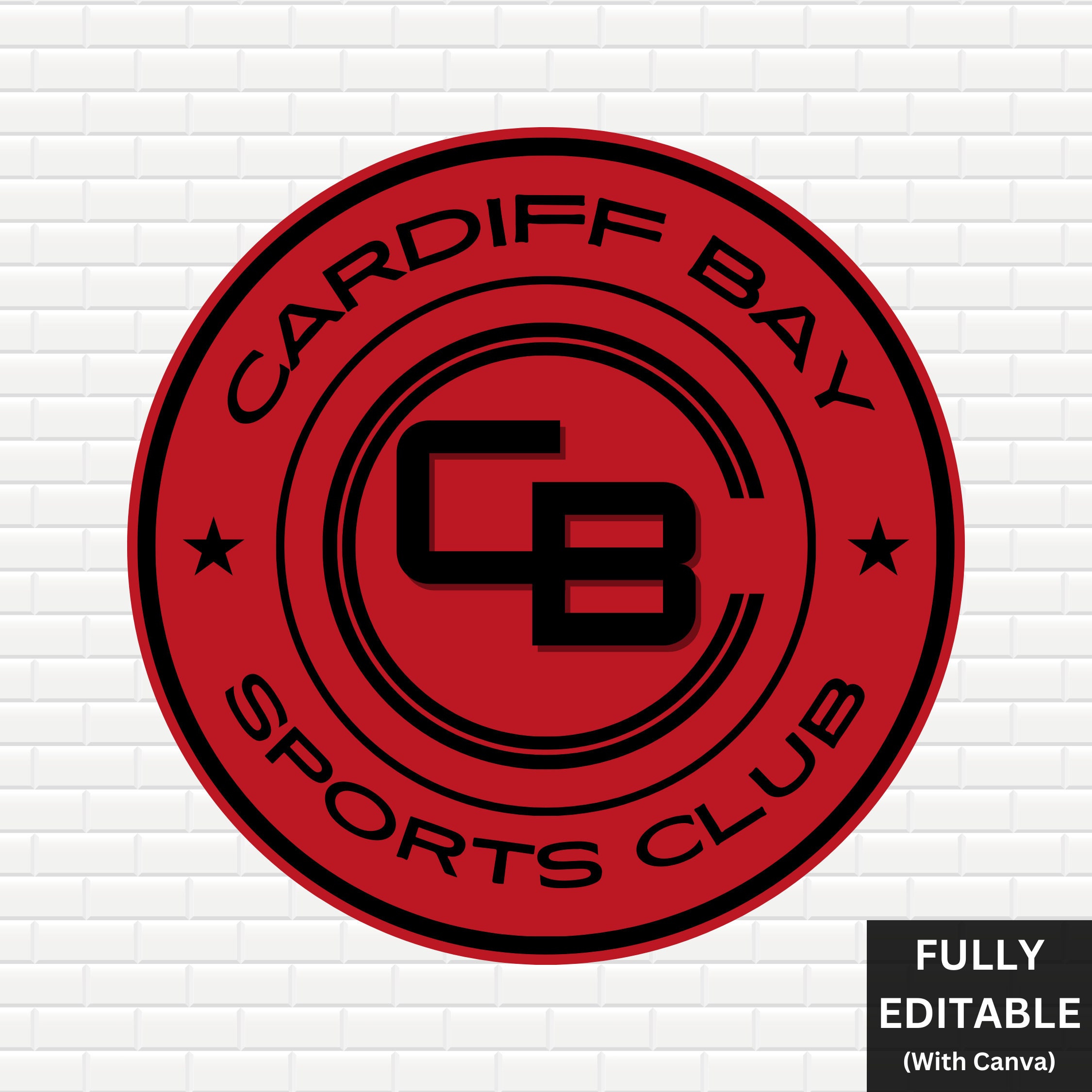 Modern Sports Logo Editable Soccer, Football Custom Personalize Team ...