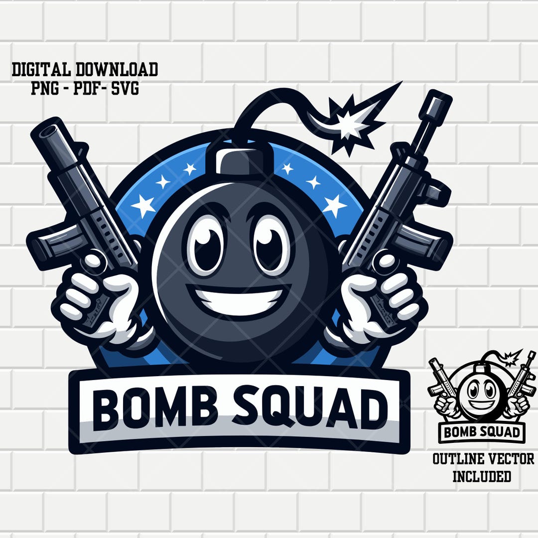 Bomb Squad Mascot Logo | Music Sports Army Game Meme | Logo | Sports ...