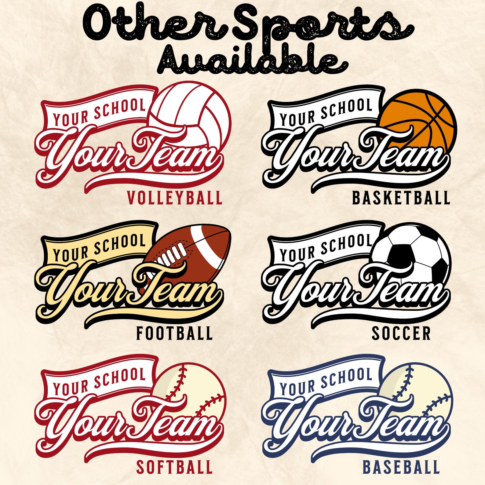 Custom Volleyball, Netball Logo Personalized Team Mascot Team Name ...