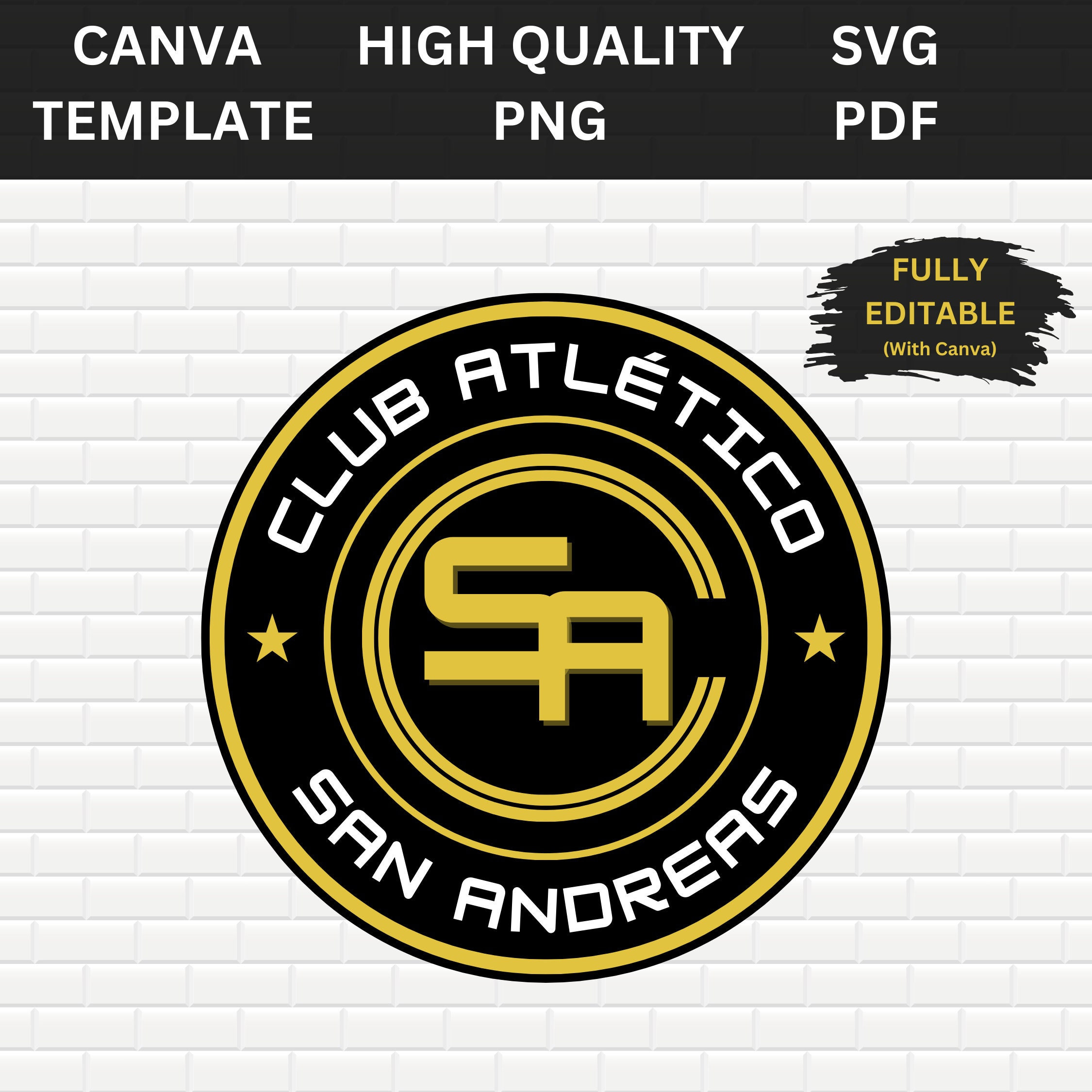 Modern Sports Logo Editable Soccer, Football Custom Personalize Team ...