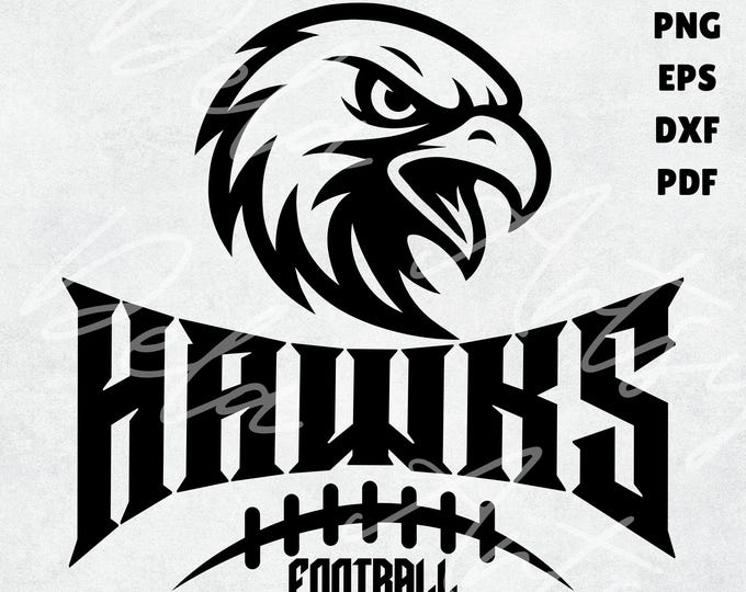 Hawk Logo PNG, Digital File. Hawk Design for a Sports Team or School ...