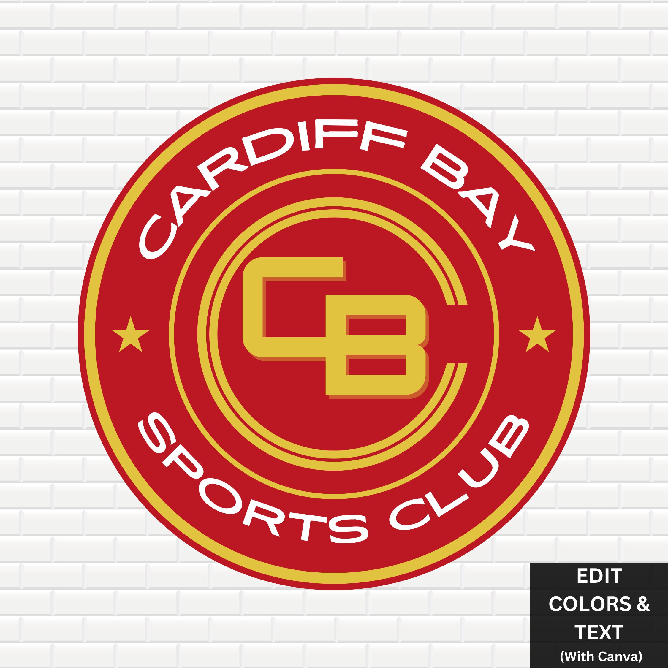 Modern Sports Logo Editable Soccer, Football Custom Personalize Team ...