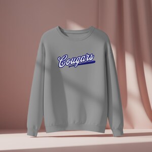 Cougars Baseball Softball SVG PNG PDF | Navy White Team Script Logo | School Mascot Font Design ...