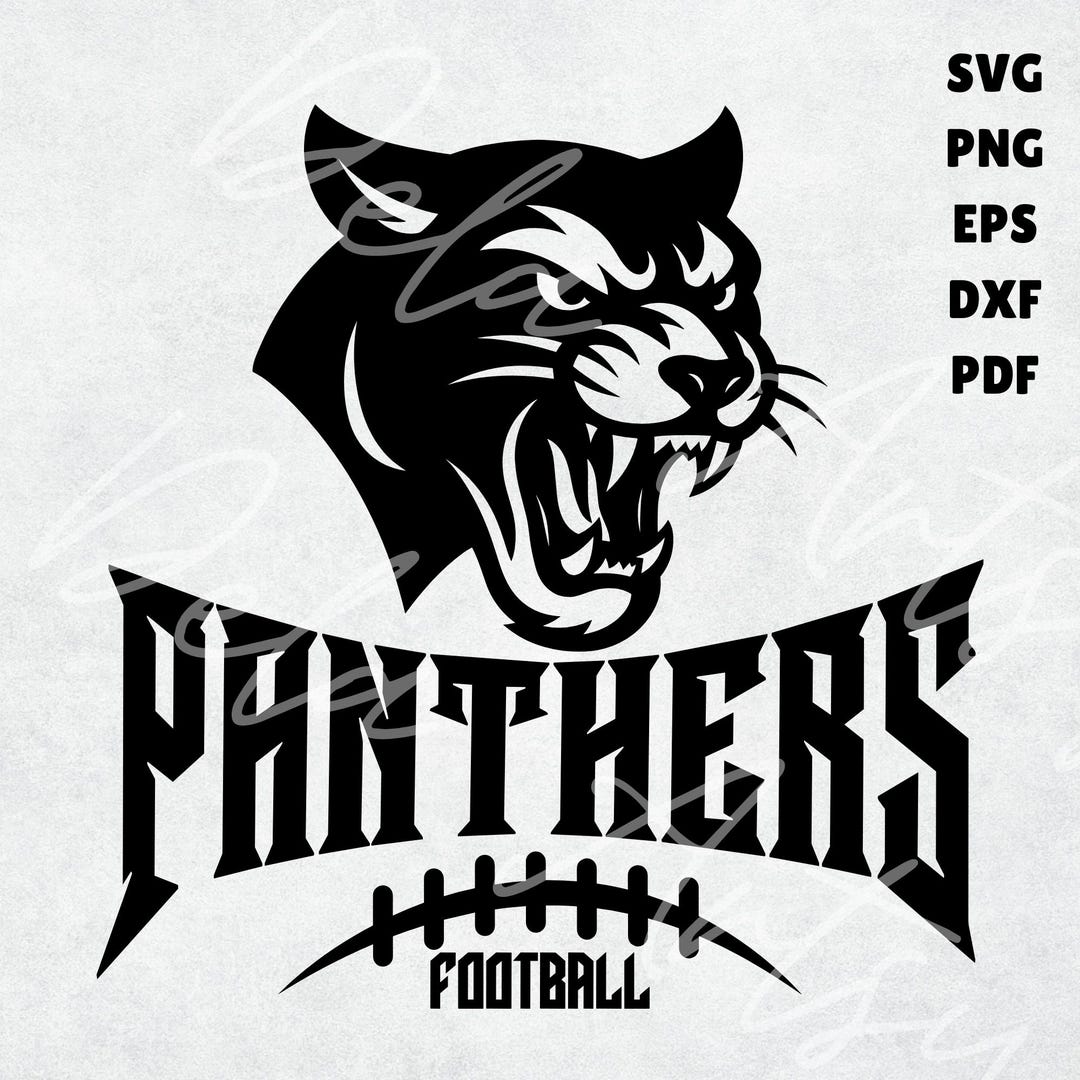Panthers Football Mascot Logo | Svg Png Eps Dxf Pdf | Fierce Panther ...