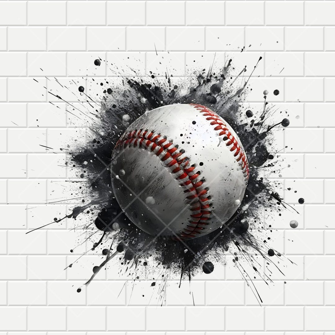 3D Baseball Splash | Baseball Logo | Digital Design PNG | 3D ...
