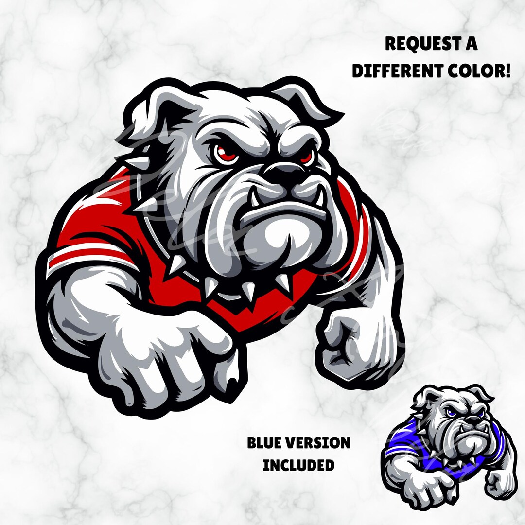 Fierce Bulldogs Mascot SVG PNG Bundle | Red & Blue Versions Included ...