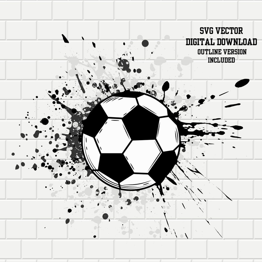 Soccer Ball Splash Soccer Logo Football SVG Vector Digital Design ...