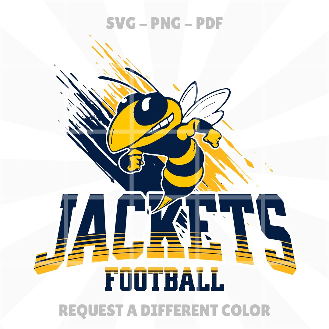 Jackets Football Logo - Svg Png Pdf – Bold Yellowjacket Mascot With ...