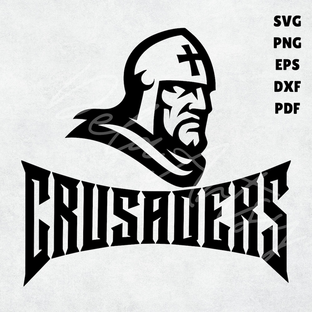 Crusaders Mascot Logo Svg Png Eps Pdf | Medieval Knight Team Design for ...