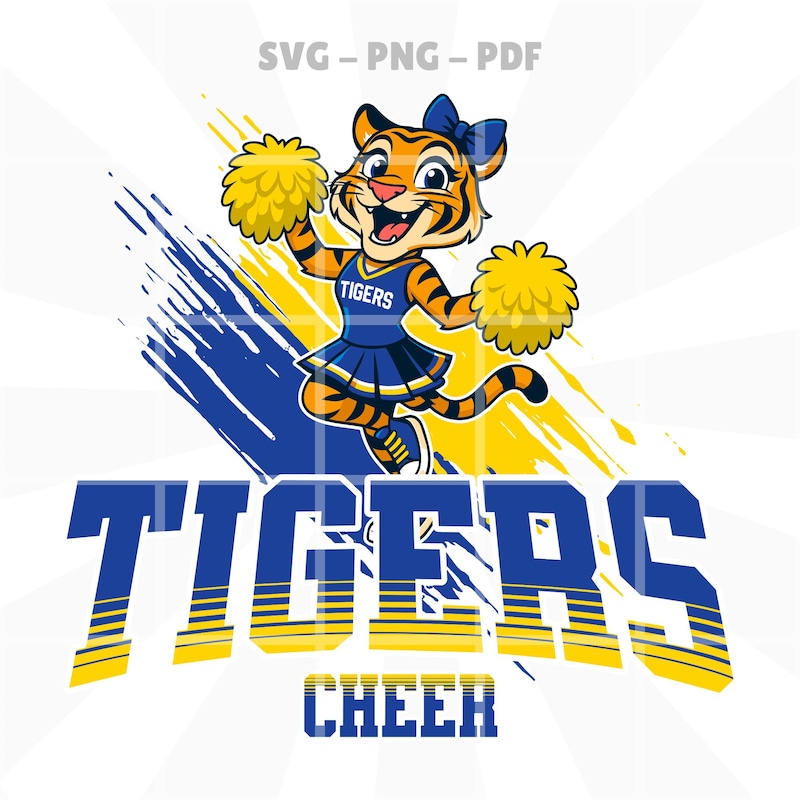Tiger Cheer Svg - Etsy