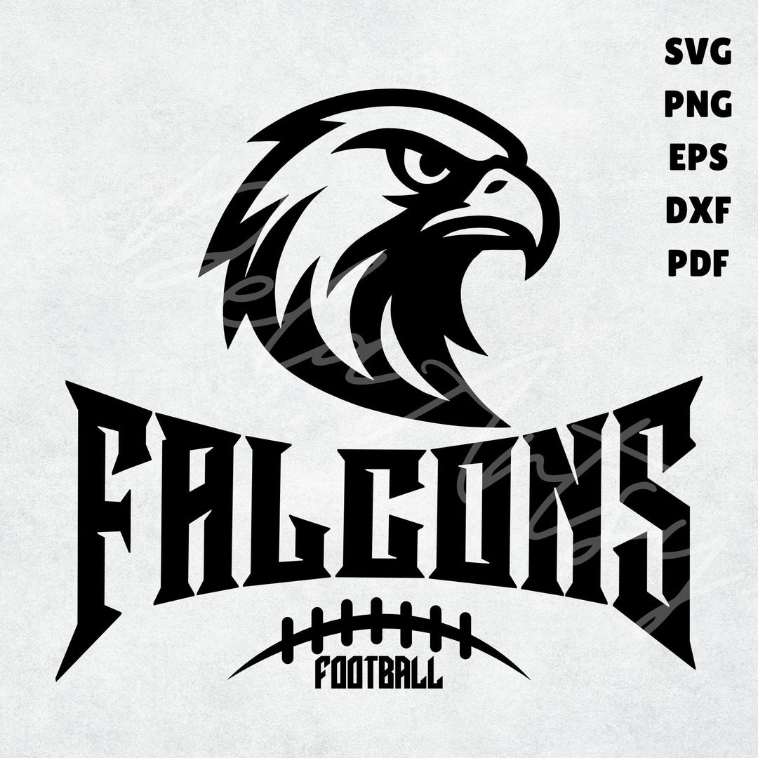 Falcons Football Logo Svg Png Eps Dxf Pdf | Bold Bird Mascot Design for ...