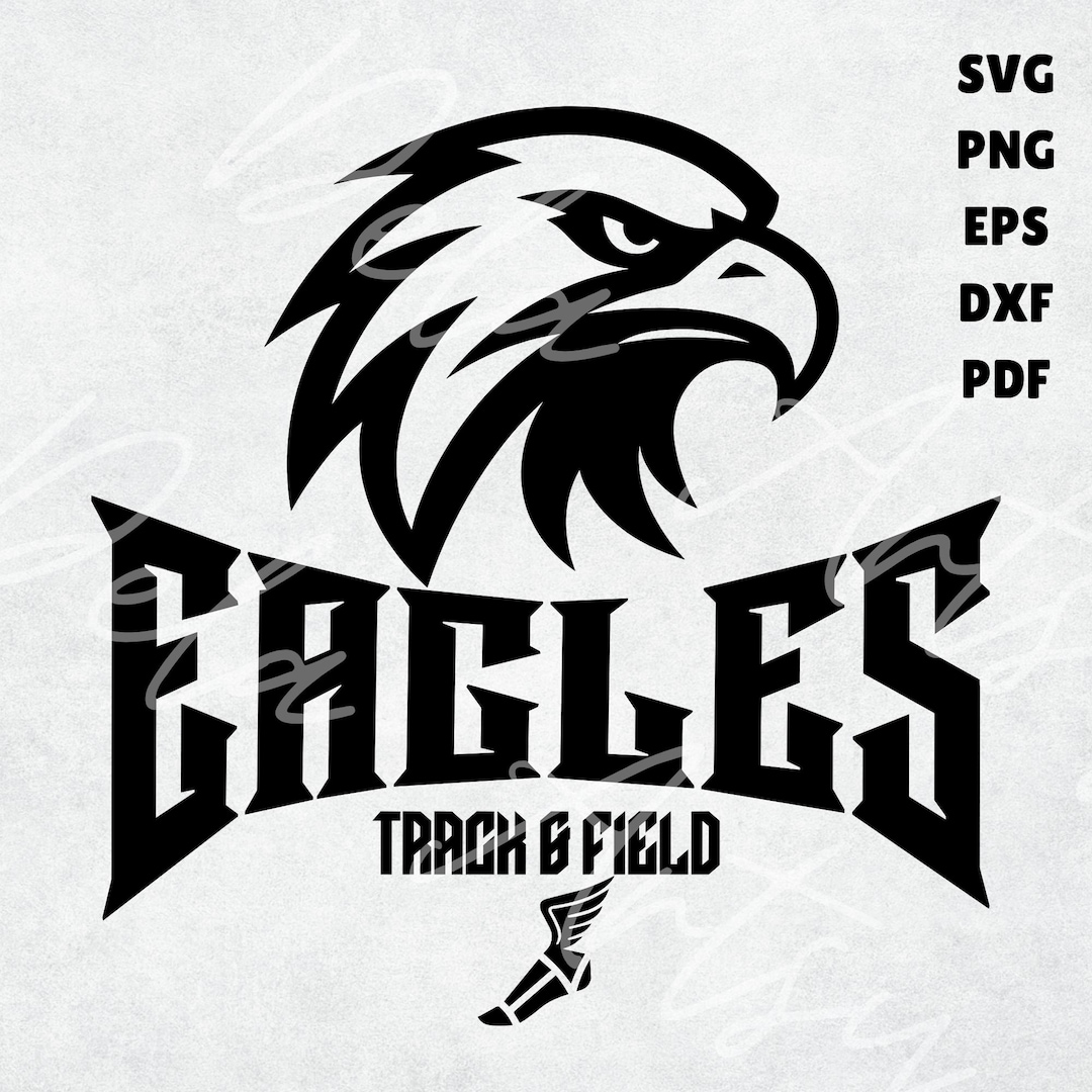 Eagles Track & Field Mascot Logo | Svg Png Eps Dxf Pdf | Fierce Eagle ...