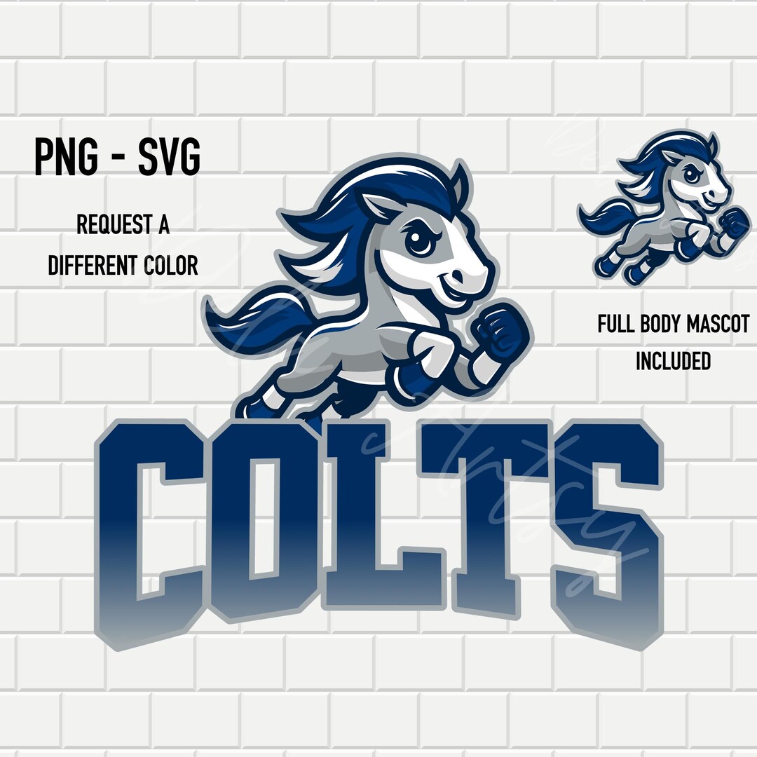 Colts Sports Logo | Colt Mascot Logo | Horsemen Colts Mustangs | Vector ...