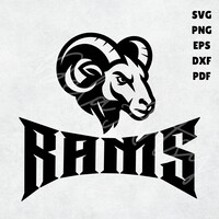 Ram Svg, Rams Svg, Ram, Rams, Mascot, School, Svg, Dxf, Eps, Png, Pdf ...
