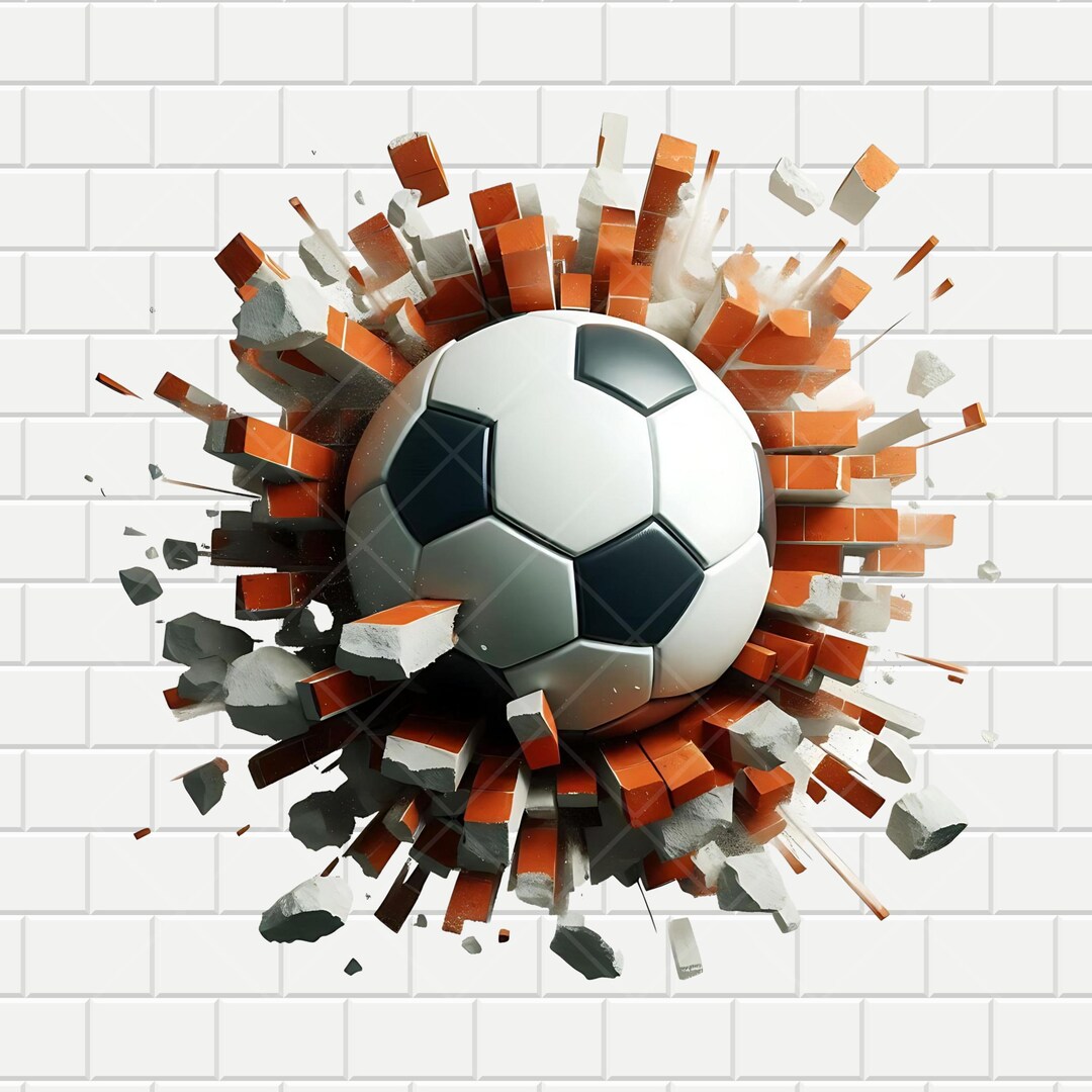 Soccer Ball 3D Smash | Soccer Logo Football | Digital Design PNG PDF ...