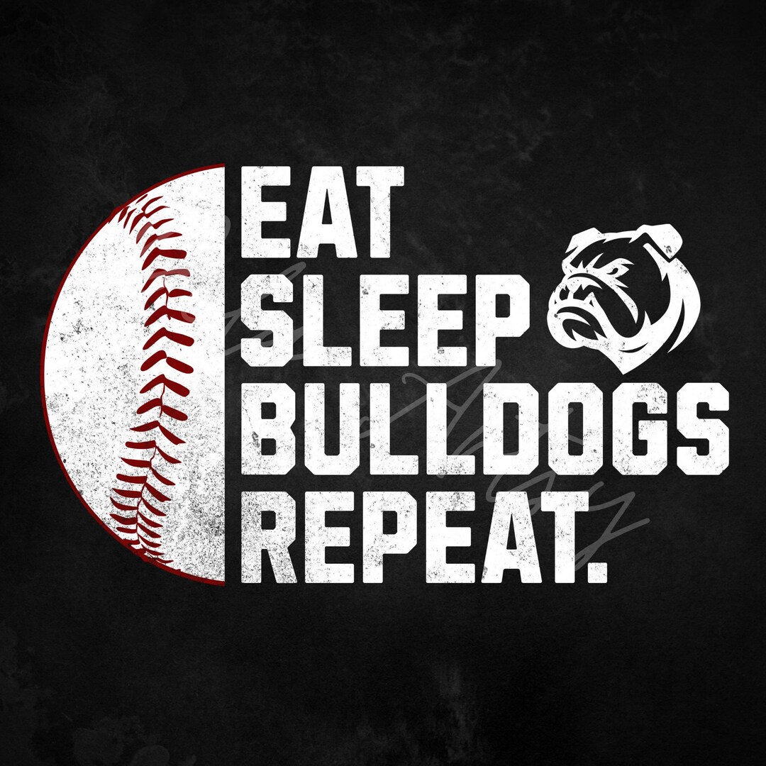 Vintage Bulldogs Baseball Logo SVG PNG | Eat Sleep Bulldogs Repeat ...