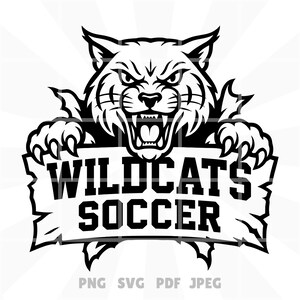 Wildcats Soccer Mascot Logo - Svg Png Pdf Jpeg – Fierce Wildcat Claw ...