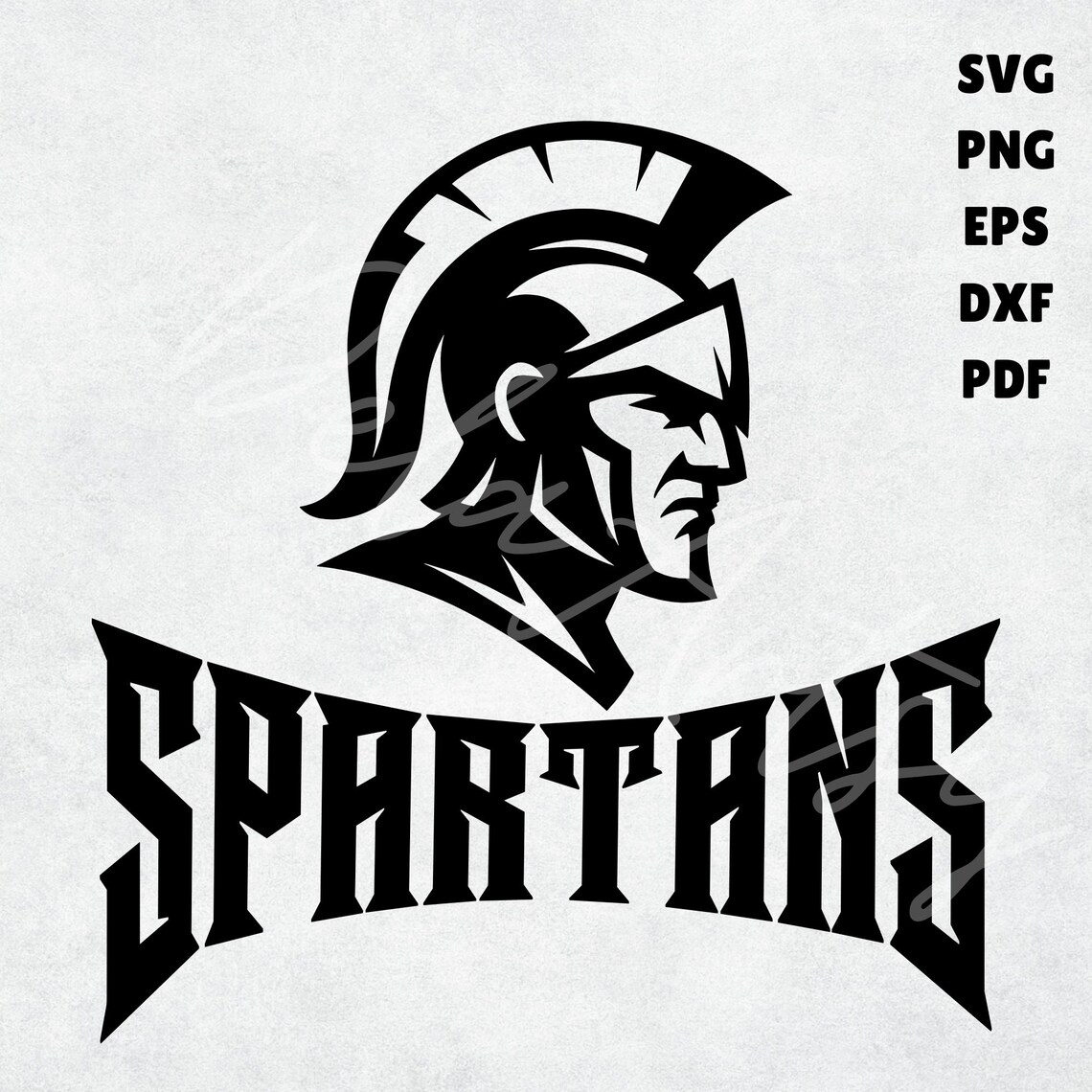 Spartans Mascot Logo Svg Png Eps Pdf | Bold Spartan Warrior Team Design ...