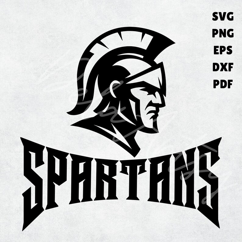 Spartans Mascot Logo Svg Png Eps Pdf | Bold Spartan Warrior Team Design ...