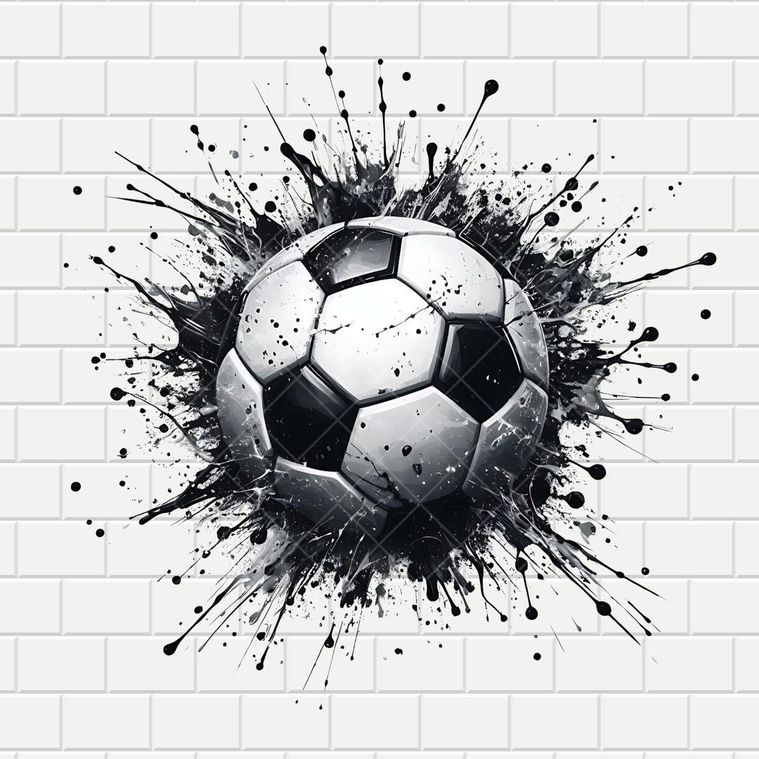 Soccer Ball Splash Art: Transparent PNG, PDF (digital Download) - Etsy